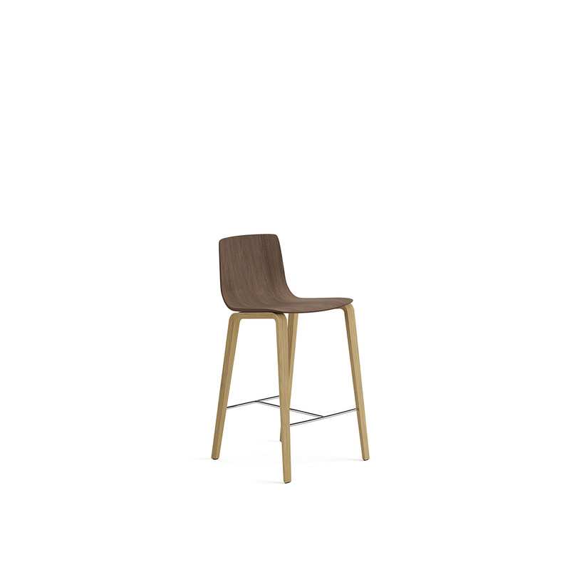 Aava 02 stool four-legged wooden stem | Arper